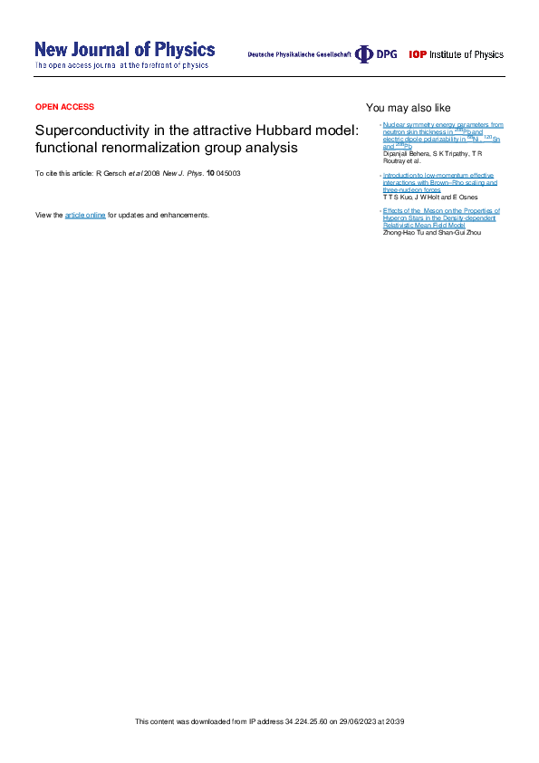 (PDF) Superconductivity in the attractive Hubbard model: functional ...
