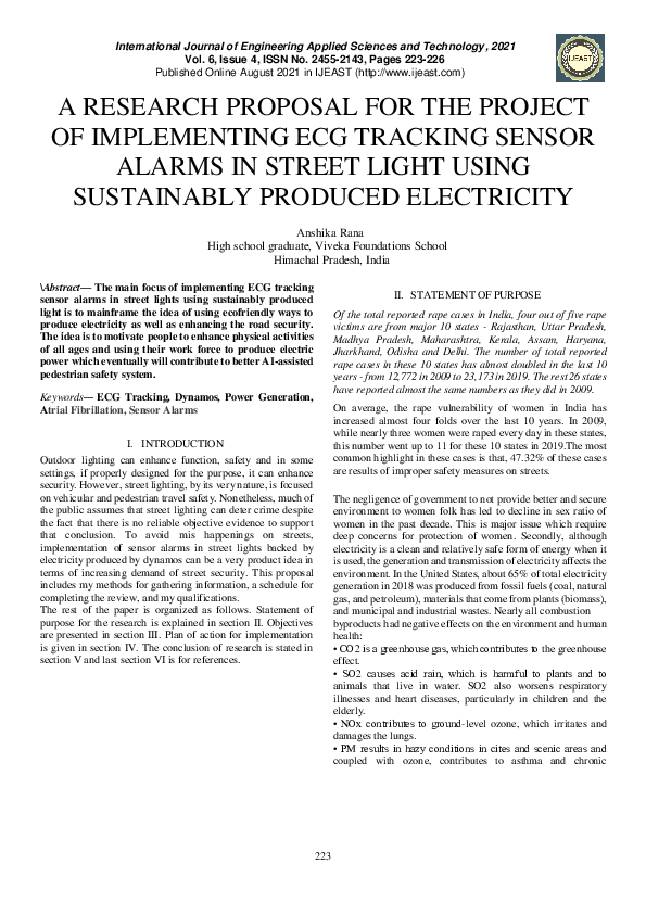 (PDF) A Research Proposal for the Project of Implementing Ecg Tracking Sensor Alarms in Street ...