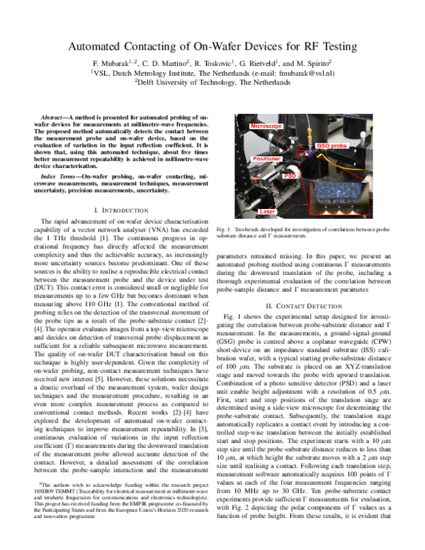 (PDF) Automated Contacting of On-Wafer Devices for RF Testing