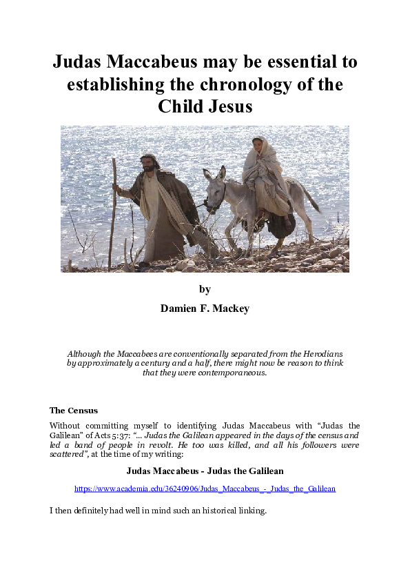 (DOC) Judas Maccabeus may be essential to establishing the chronology ...