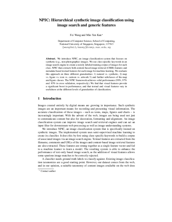 (PDF) NPIC: Hierarchical Synthetic Image Classification Using Image ...