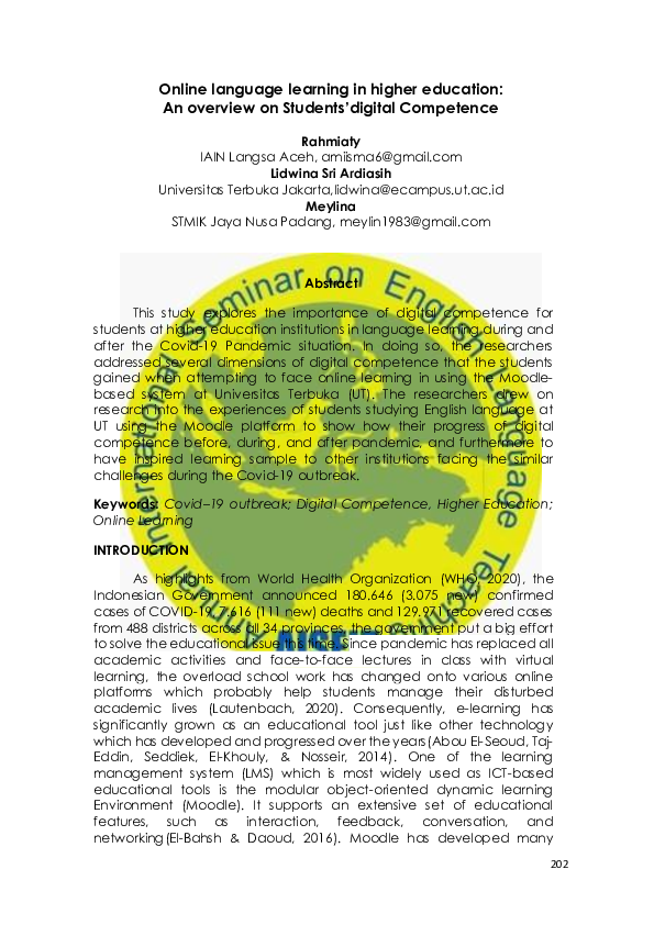 (PDF) Online language learning in higher education: An overview on ...