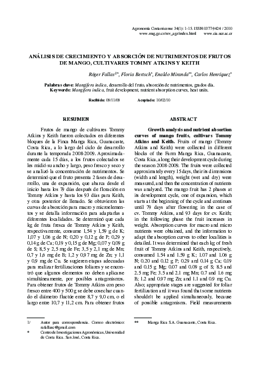 (PDF) Análisis de crecimiento y absorción de nutrimentos de frutos de ...