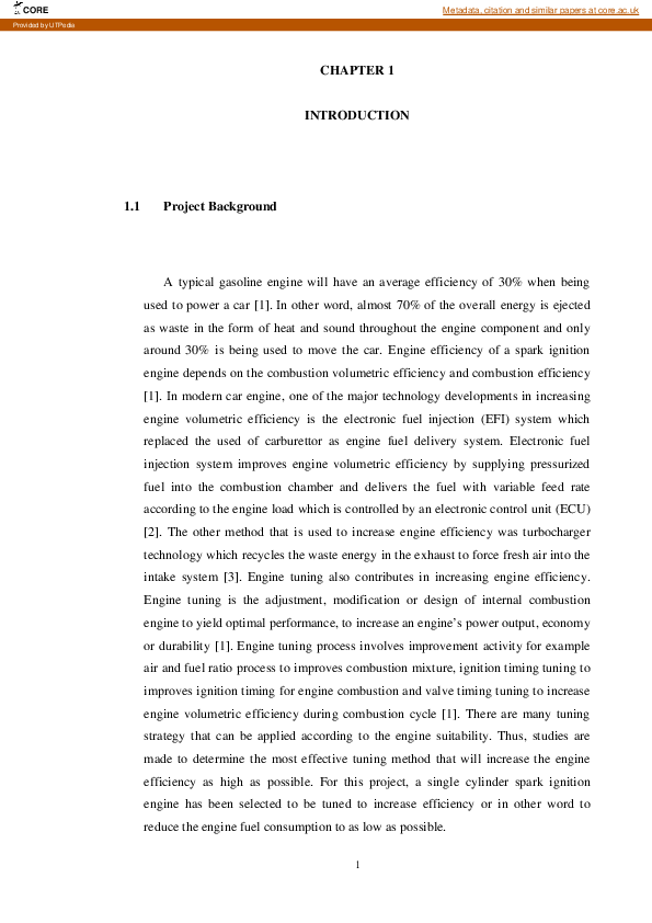 (PDF) Improvement Of Engine Performance To Reduce Fuel Consumption Of A ...