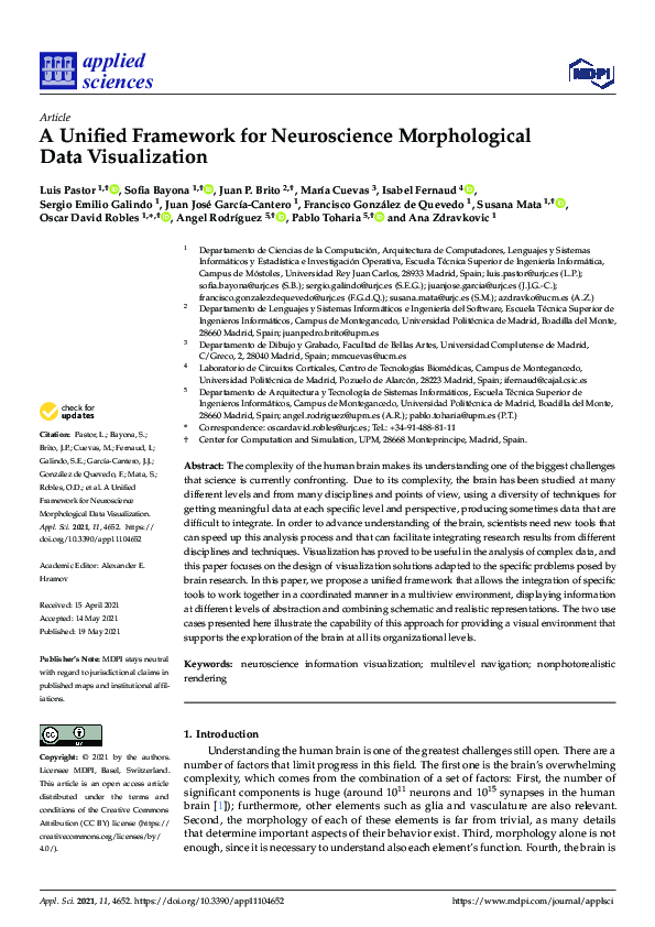 (PDF) A Unified Framework for Neuroscience Morphological Data Visualization