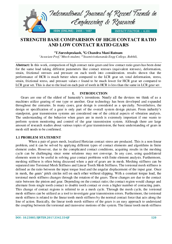 (PDF) Strength Base Comparision of High Contact Ratio and Low Contact ...