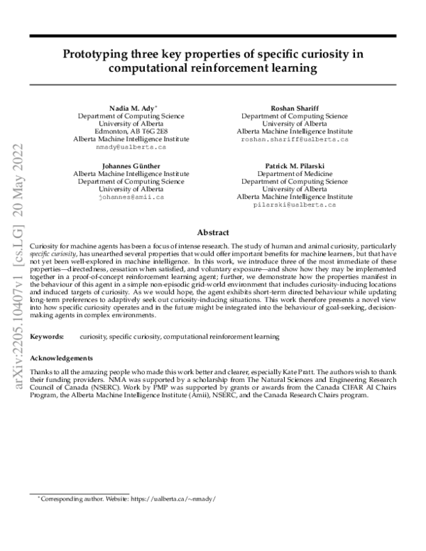 (PDF) Prototyping three key properties of specific curiosity in ...