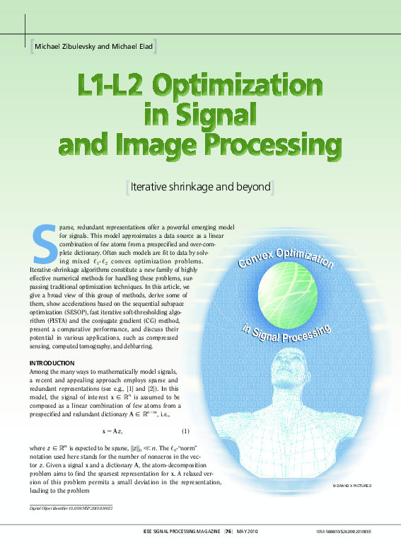 (PDF) L1-L2 Optimization in Signal and Image Processing