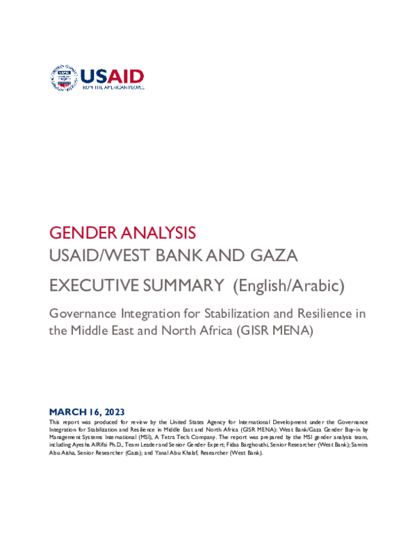 (PDF) Executive Summary English & Arabic