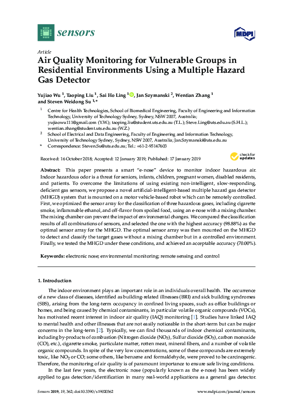(PDF) Air Quality Monitoring for Vulnerable Groups in Residential ...