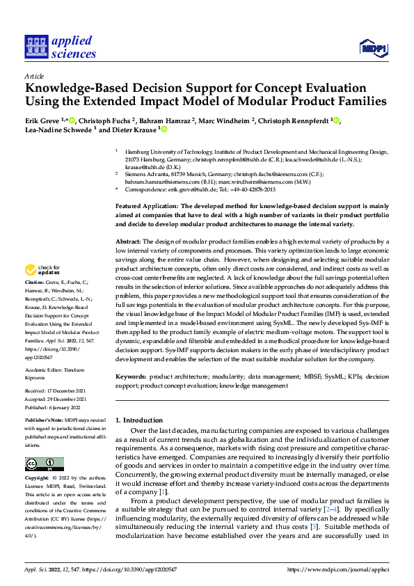 (PDF) Knowledge-Based Decision Support for Concept Evaluation Using the Extended Impact Model of ...