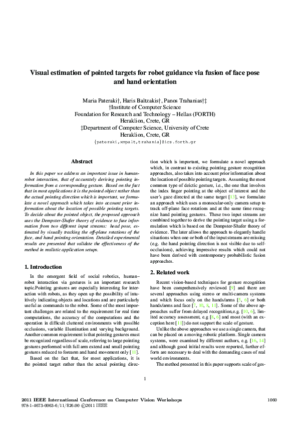 (PDF) Visual estimation of pointed targets for robot guidance via ...
