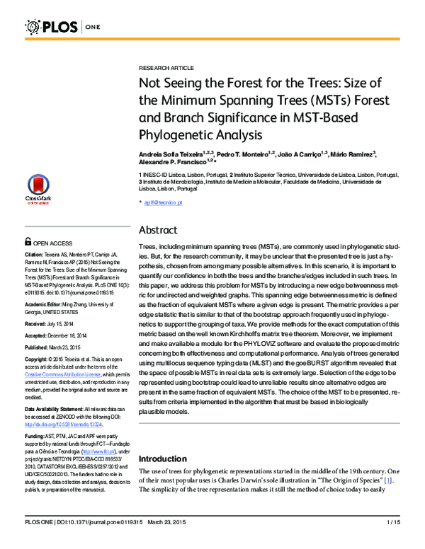 (PDF) Not Seeing the Forest for the Trees: Size of the Minimum Spanning ...