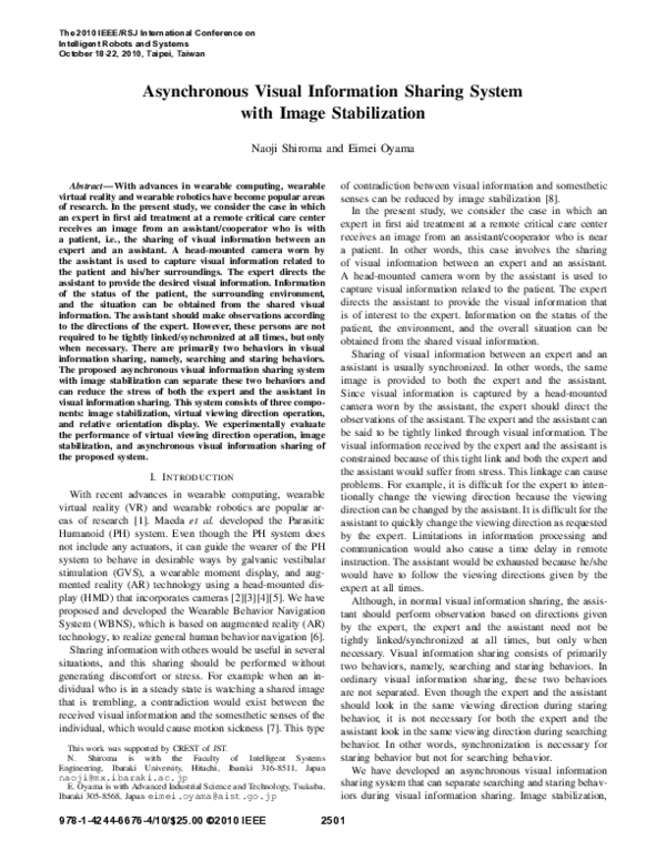 (PDF) Asynchronous visual information sharing system with image ...