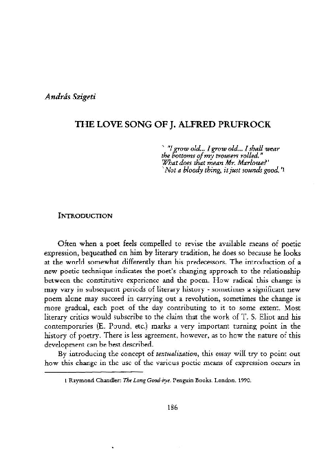 (PDF) The Love Song of J. Alfred Prufrock