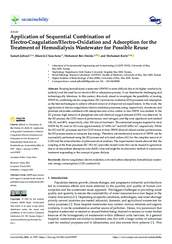 (PDF) Application of Sequential Combination of Electro-Coagulation ...