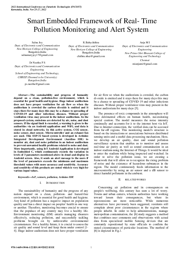 Pdf Smart Embedded Framework Of Real Time Pollution Monitoring And 0154