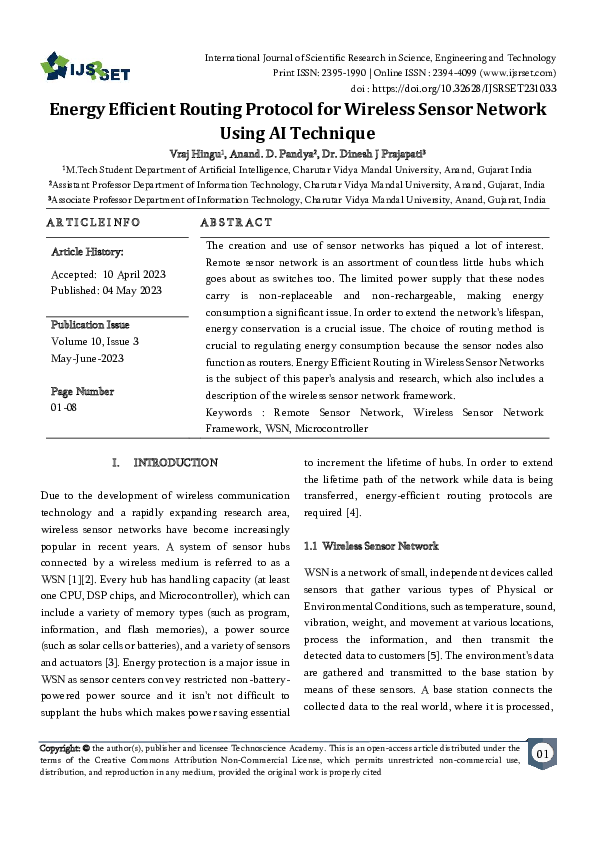 (PDF) An Extensive Analysis of Wireless Sensor Network Clustering Routing Methods Based on LEACH