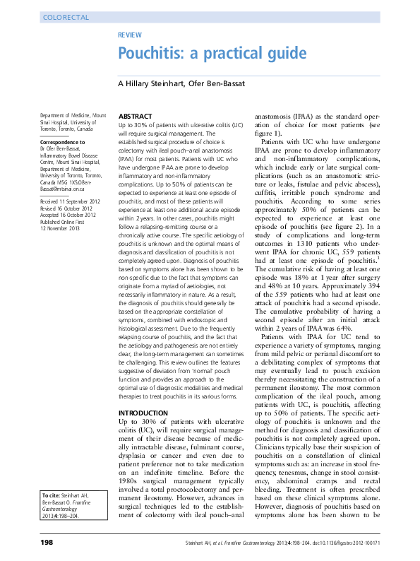 (PDF) Pouchitis: a practical guide