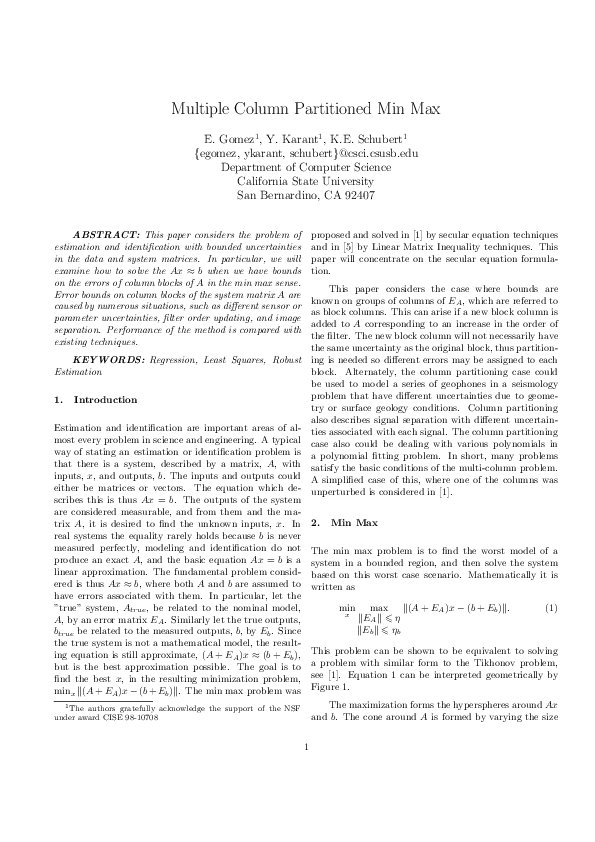 (PDF) Multiple Column Partitioned