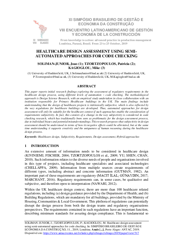 (PDF) Healthcare design assessment using semi-automated approaches for ...