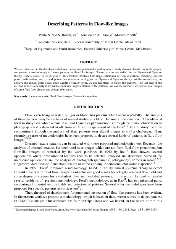 (PDF) Describing patterns in flow-like images