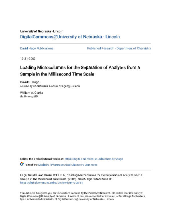(PDF) Loading Microcolumns for the Separation of Analytes from a Sample ...
