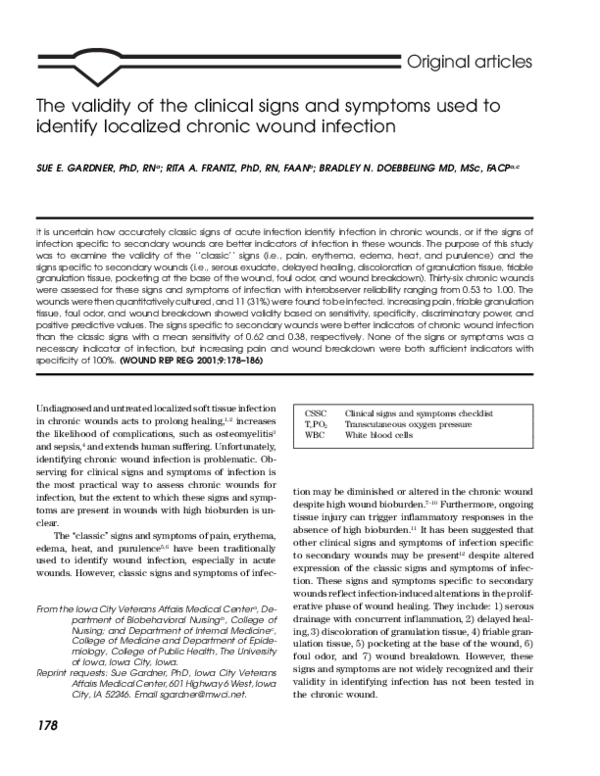 (PDF) The validity of the clinical signs and symptoms used to identify ...