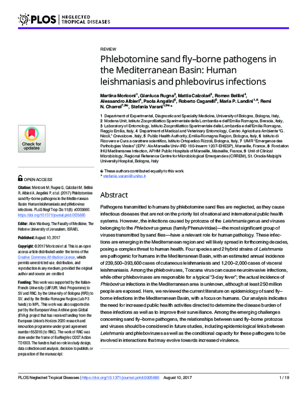(PDF) Phlebotomine sand fly-borne pathogens in the Mediterranean Basin ...
