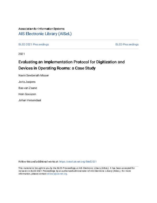 (PDF) Evaluating an Implementation Protocol for Digitization and Devices in Operating Rooms: a ...