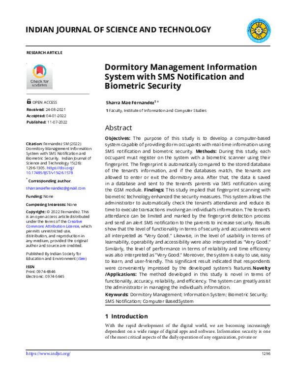 (PDF) Dormitory Management Information System with SMS Notification and ...