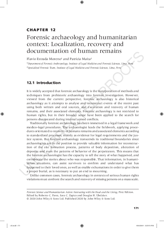 (PDF) Forensic archaeology and humanitarian context: : Localization ...