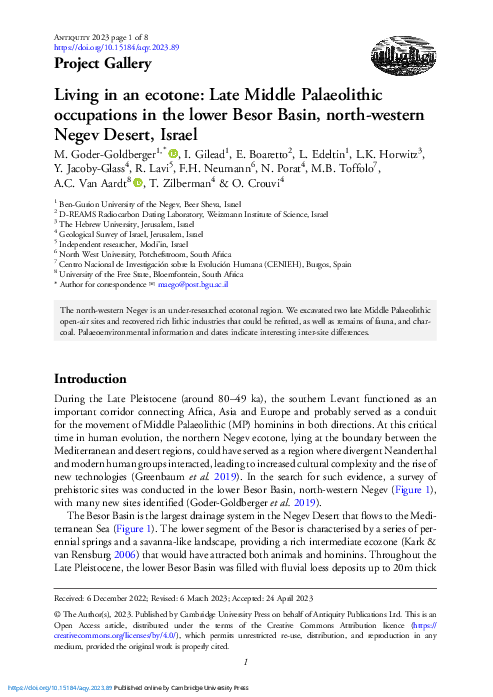 (PDF) Living in an ecotone: Late Middle Palaeolithic occupations in the ...