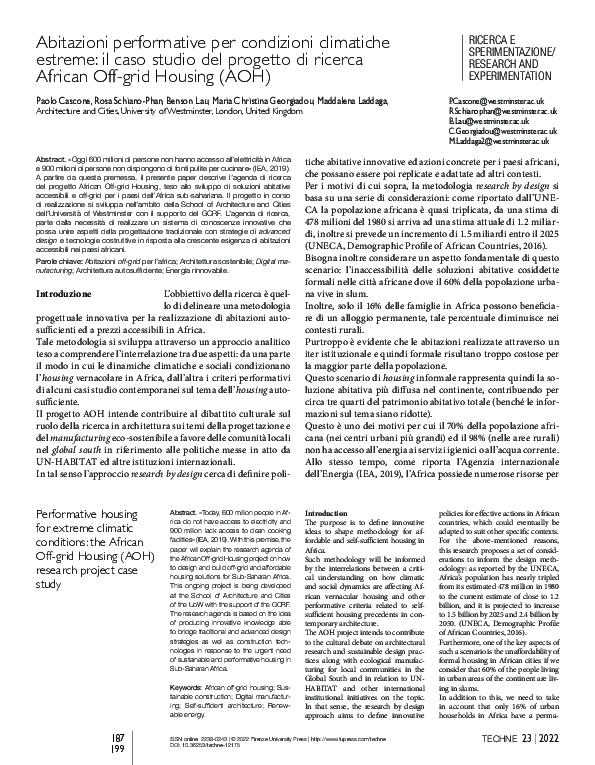 (PDF) Performative housing for extreme climatic conditions: the African ...