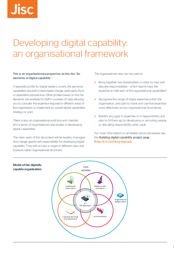 (PDF) Developing digital capability: an organisational framework