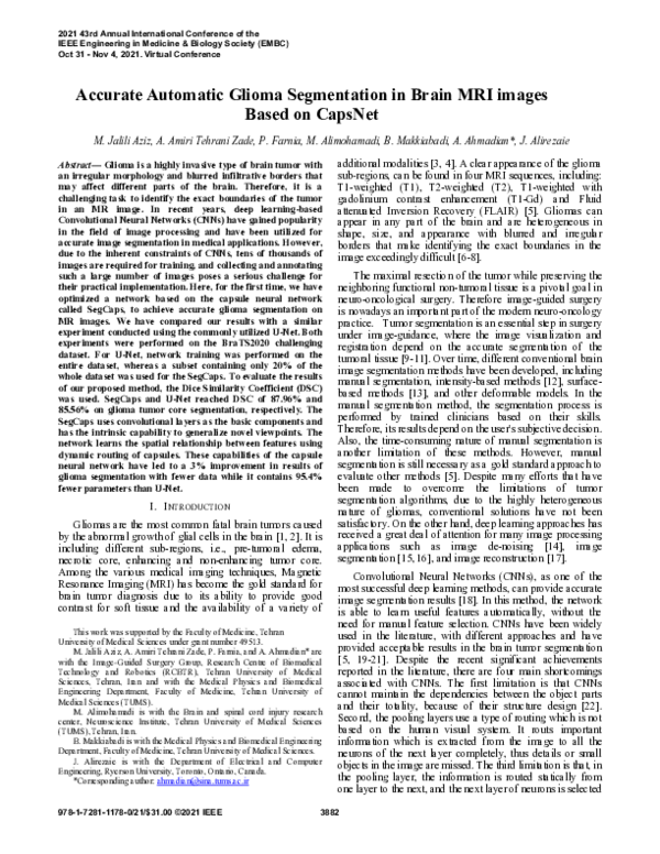 (PDF) Accurate Automatic Glioma Segmentation in Brain MRI images Based on CapsNet