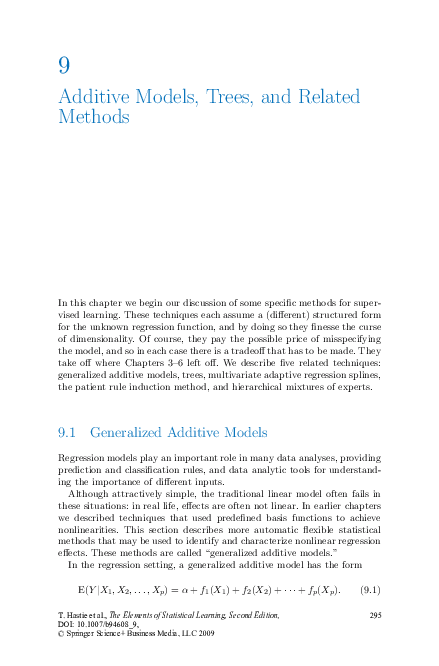 (PDF) Additive Models, Trees, and Related Methods