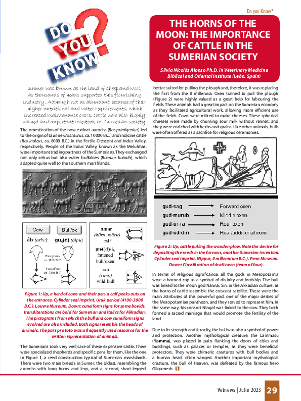 (PDF) The horns of the Moon: the importance of cattle in the Sumerian ...