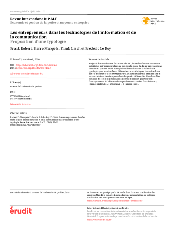 (PDF) Proposition d’une typologie