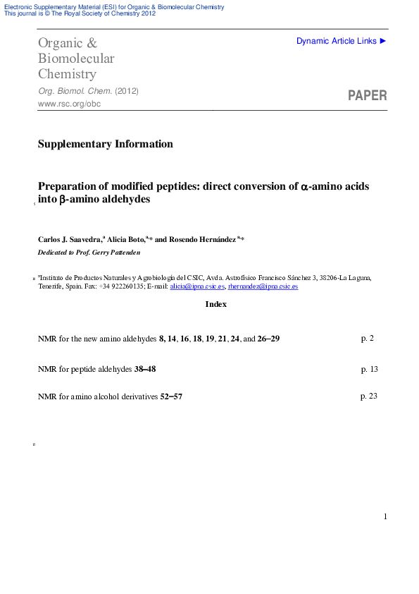 (PDF) Preparation of modified peptides: direct conversion of α-amino ...