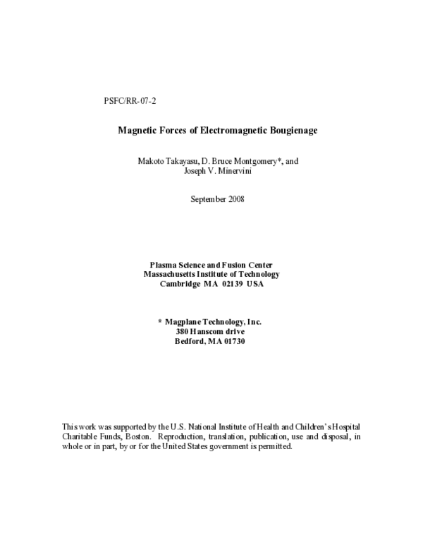 (PDF) Magnetic Forces of Electromagnetic Bougienage