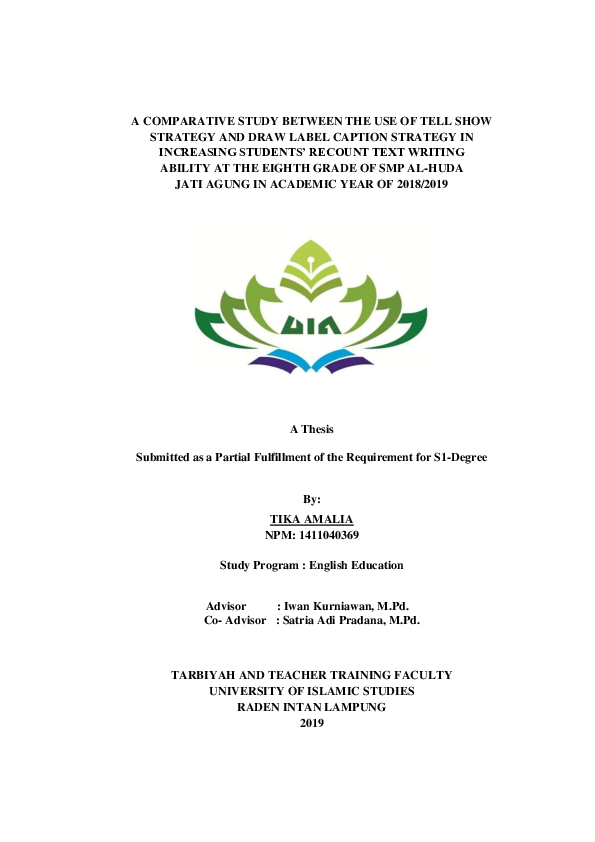 (PDF) A Comparative Study Between the Use of Tell Showstrategy and Draw ...
