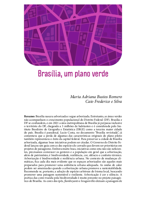 (PDF) Brasília, um plano verde