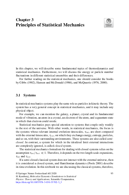 (PDF) Principles of Statistical Mechanics
