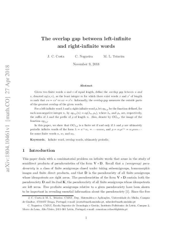 (PDF) The Overlap Gap Between Left-Infinite and Right-Infinite Words