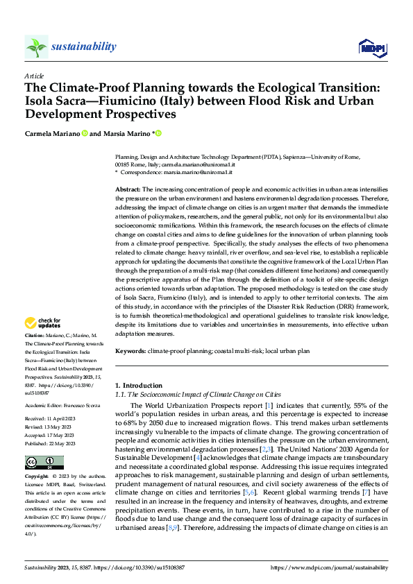 (PDF) The Climate-Proof Planning towards the Ecological Transition ...