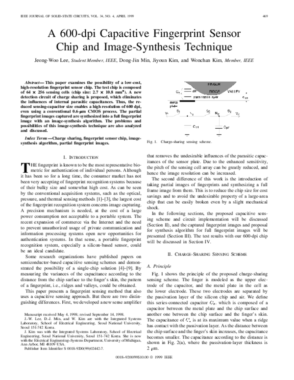 (PDF) A 600-dpi capacitive fingerprint sensor chip and image-synthesis ...