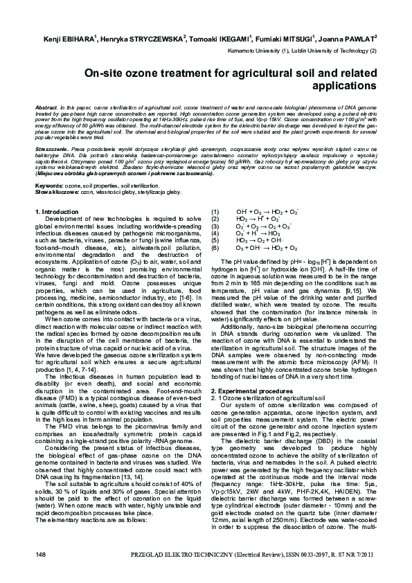 (PDF) On-site ozone treatment for agricultural soil and related ...