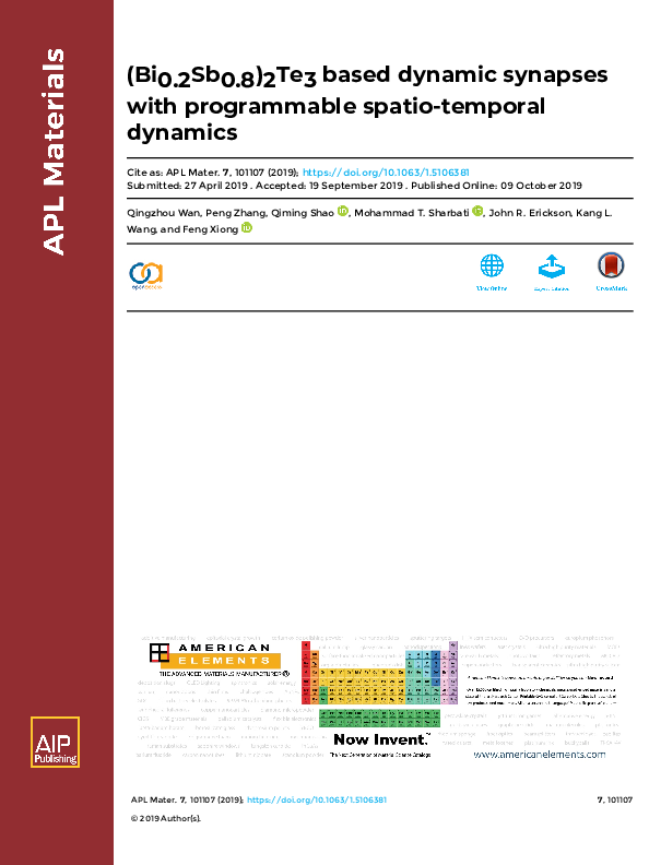 (PDF) (Bi0.2Sb0.8)2Te3 based dynamic synapses with programmable spatio ...
