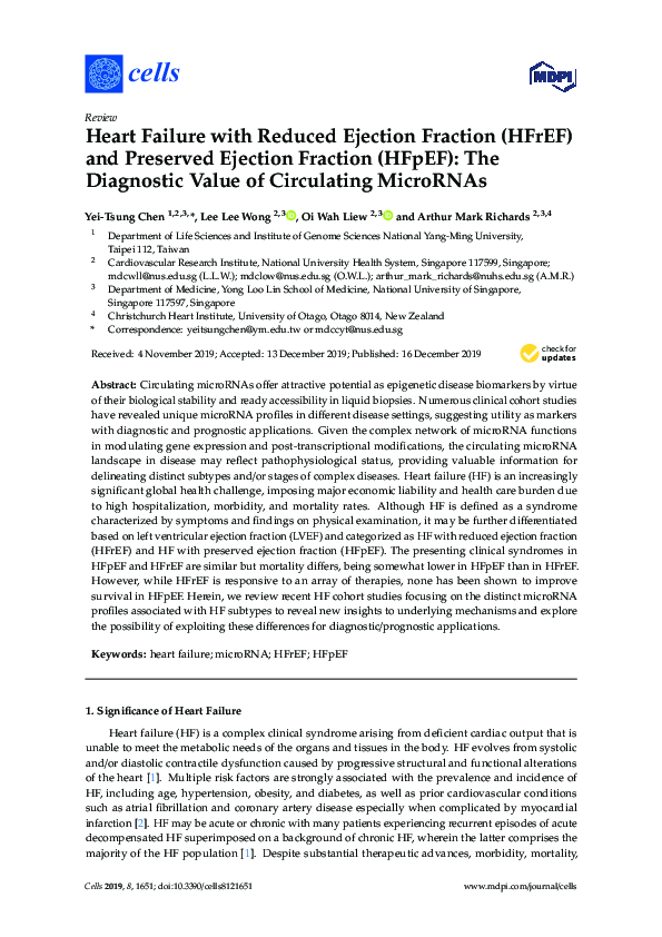 (PDF) Heart Failure with Reduced Ejection Fraction (HFrEF) and Preserved Ejection Fraction ...